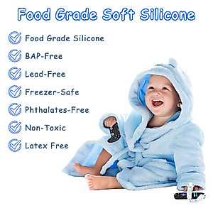 Zoyomax Silicone Baby Teether Toys, Game Controller Sensory Teether Toys Baby Teething Remote for Babies 6-18 Months, Teething Remote Control for Toddler Boy and Girl (Black)