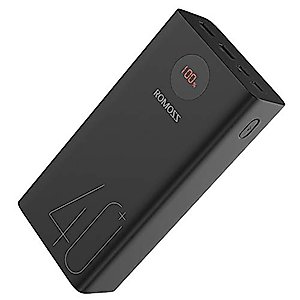ROMOSS 40000mAh Power Bank, 18W PD USB C Fast Charging Portable Phone Charger, 3 Outputs and 2 Inputs External Battery Pack with LED Display for iPhone 14/13/13 Pro Max, iPad, Samsung Galaxy and More