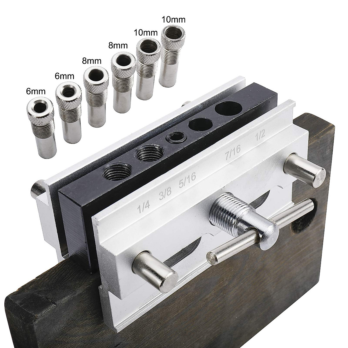 Tysun Self Centering Doweling Jig Drilling Guide Positioner Woodworking Doweling Jig Tool Hole Drilling Guide Self Centering Locator