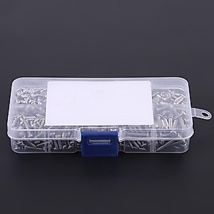 500Pcs M3 Self Tapping Screws Stainless Steel Cross Drive Button Head Self Drilling Screws Assortment(Stainless Steel)