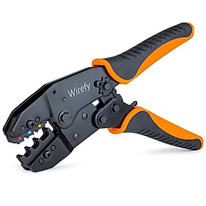 Wirefy Crimping Tool For Insulated Electrical Connectors - Ratcheting Wire Crimper - Crimping Pliers - Ratchet Terminal Crimper - Wire Crimp Tool 22-10 AWG