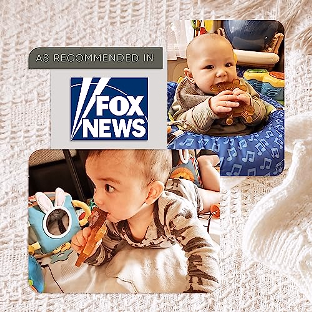 Amber Teething Toy – Little Bamber is a Natural Amber and Rubber Giraffe Teething Toy for Natural Teething Comfort – Comforting Texture Teething Toy for Sore Gums – Teething Necklace Alternative