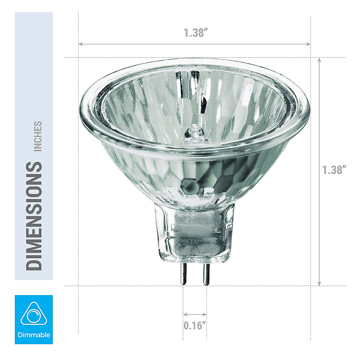 KOR (Pack of 2) MR11 6 Volt Precision Halogen Reflector Fiber Optic Light Bulb 6V (5)