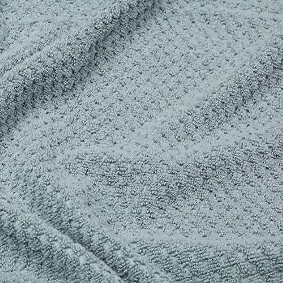 Amazon Basics Odor Resistant Textured Bath Towel, 30 x 54 Inches - 4-Pack,Cotton, Teal