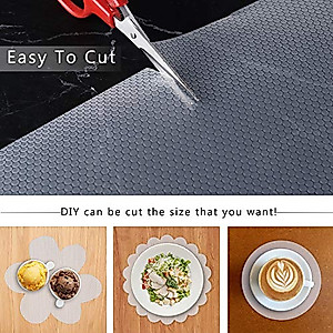 HooTown Refrigerator, Freezer, fridge Shelf Liners and Drawer Mats 11.8 Inch Wide x 6.5 Feet Long, Non Adhesive EVA Plastic Washable Waterproof Pads for Kitchen Cabinet, Pantry Closet, Cupboard, Clear