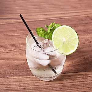 Karat C9101 (Black) 5.25" Stir Straws (3mm Diameter), Black (Case of 10000)