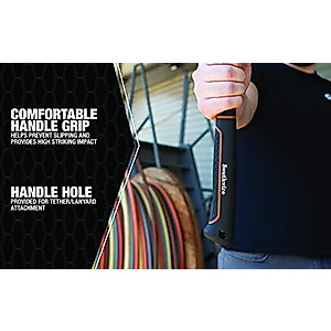 Southwire Bmeh-18 Heavy Duty Romex Electrician's Hammer; Romex Staple Remover; Tether Hole For Safety; 18 oz Head with Smooth Face; Heavy Duty Drop Forged Steel -65116740