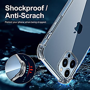 Migeec for iPhone 13 Pro Max Clear Case Shockproof Phone Cover Protective Phone Case for iPhone 13 Pro Max, 6.7 inch