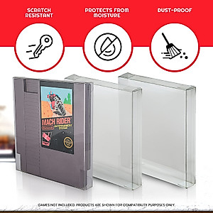 NES classic edition • NES Cartridge Case •Protector Compatible with Nintendo NES Games Cartridge - 0.40MM Thick, compatible for Legend of Zelda, Mario Bros, Mega Man, Metroid, Super Mario (Pack of 25)