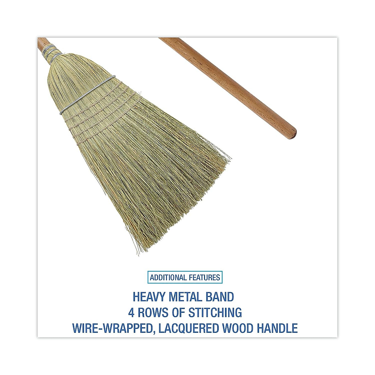 Boardwalk BWKBR10001 60 in. Corn Brooms - Black/Natural (6/Carton)