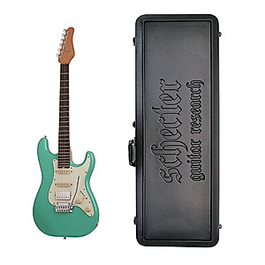 Schecter Nick Johnston Traditional HSS 6-String Electric Guitar in Atomic Green with Schecter Universal Hard Shell Case