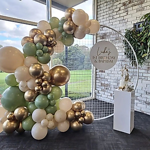 AobkDeco Ivory White Balloons 84PCS Vintage Ivory White Balloon Garland Arch Kit 5/10/12/18 Inch Different Sizes Latex Balloon for Birthday Party Decorations Baby Shower Wedding Graduation Balloons