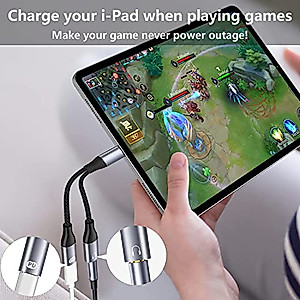BOIOT USB C to 3.5mm Headphone and Charger Adapter, 2-in-1 USB Type C to Aux Audio Jack Hi-Res DAC and PD 3.0 Fast Charging Dongle Cable Compatible with Pixel 4 XL, Galaxy S21 S20 S20+ Plus Note 20