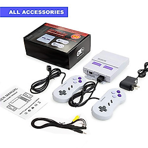 JAOK Classic Handheld Game Console, Built-in 620 Classic Games and 2X4 NES Classic Button Controller Av Output Video Games (620AV)