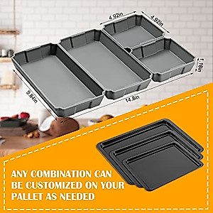 Silicone Sheet Pan Set, XOMOO Extra large size 8 PCS Nonstick Silicone Dividers for Baking Trays, Baking Pan Dividers, Baking Cooking Accessories for Oven Dinner Prep, Dishwasher Safe Air Fryer Safe
