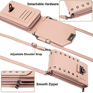 Eslcorri Small Crossbody Bags for Women Trendy - Vegan Crossbody Purse Wide Strap Ladies Shoulder Handbags Multi Zipper Pockets Wallet for Summer Travel Shopping