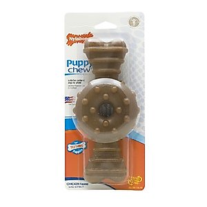 Nylabone just for puppies Souper Chicken Flavored puppy dog ring bone teething chew toy