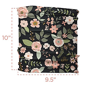 Karma Pink Multi Stripes Headband for Women - Medium - Fabric Headband and Stretchy Hair Scarf - Pink, 1 Count (Pack of 1)