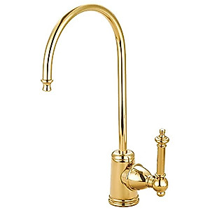 Kingston Brass Gourmetier KS7192TL Templeton Single Handle Water Filtration Faucet, Polished Brass 6-Inch spout reach