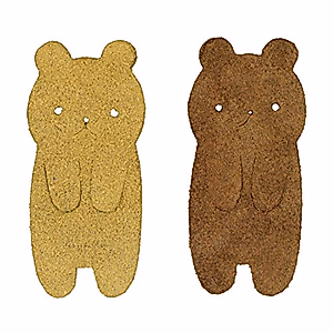 Hide & Drink, Leather Cute Teddy Bear Bookmark (2 Pack), Bookworm Gifts, Book Lover Accessories, Handmade Includes 101 Year Warranty :: Multicolor Earth