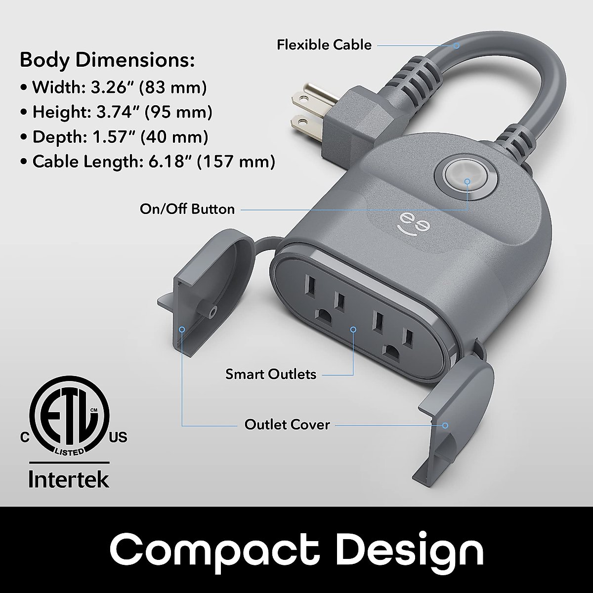 Geeni Outdoor Duo Wi-Fi Smart Plug, Weatherproof, No Hub Required, Wireless Remote Control and Timer - Smart Outlet Compatible with Alexa, The Google Home, 1 Dual Socket (2 Outlets)