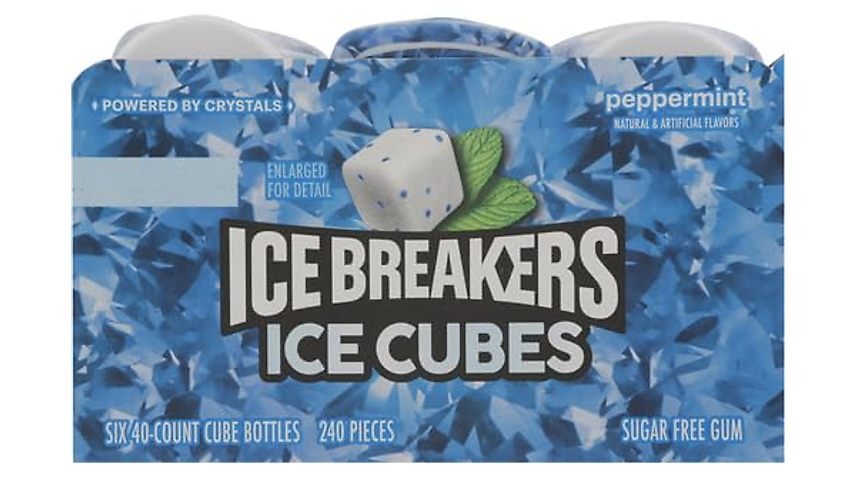 ICE BREAKERS Ice Cubes Peppermint Gum - Sugar Free 6 Count
