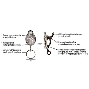 Lucky Line Purse Charm Keychain, womens Key Clip for Purse, Mandala (49501) Small