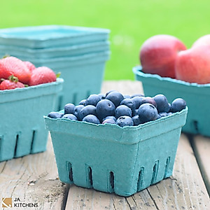 Kitchens Green Molded Pulp Fiber Berry / Produce Vented 1 Pint Basket 40 Pieces