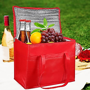 LABRIMP 4pcs Insulation Bags Insulated Thermal Bags Food Bag Freezer Shopping Bags Insulated Thermal Bags for Cold Food Insulated Bag Cooler on Wheels Warmer Bags Non-Woven Fabric