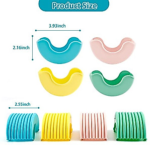 Qoyapow 4Pcs Retractable Burger Fixed Box Adjustable Hamburger Holders Reusable Washable Retractable Hamburger Clip Silicone Rack Holder Burger Box for Burger Lovers Adults and Children