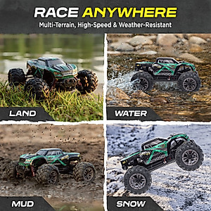 LAEGENDARY Remote Control Car, Hobby Grade RC Car 1:20 Scale Brushed Motor with Two Batteries, 4x4 Off-Road Waterproof RC Truck, Fast RC Cars for Adults, RC Cars, Remote Control Truck