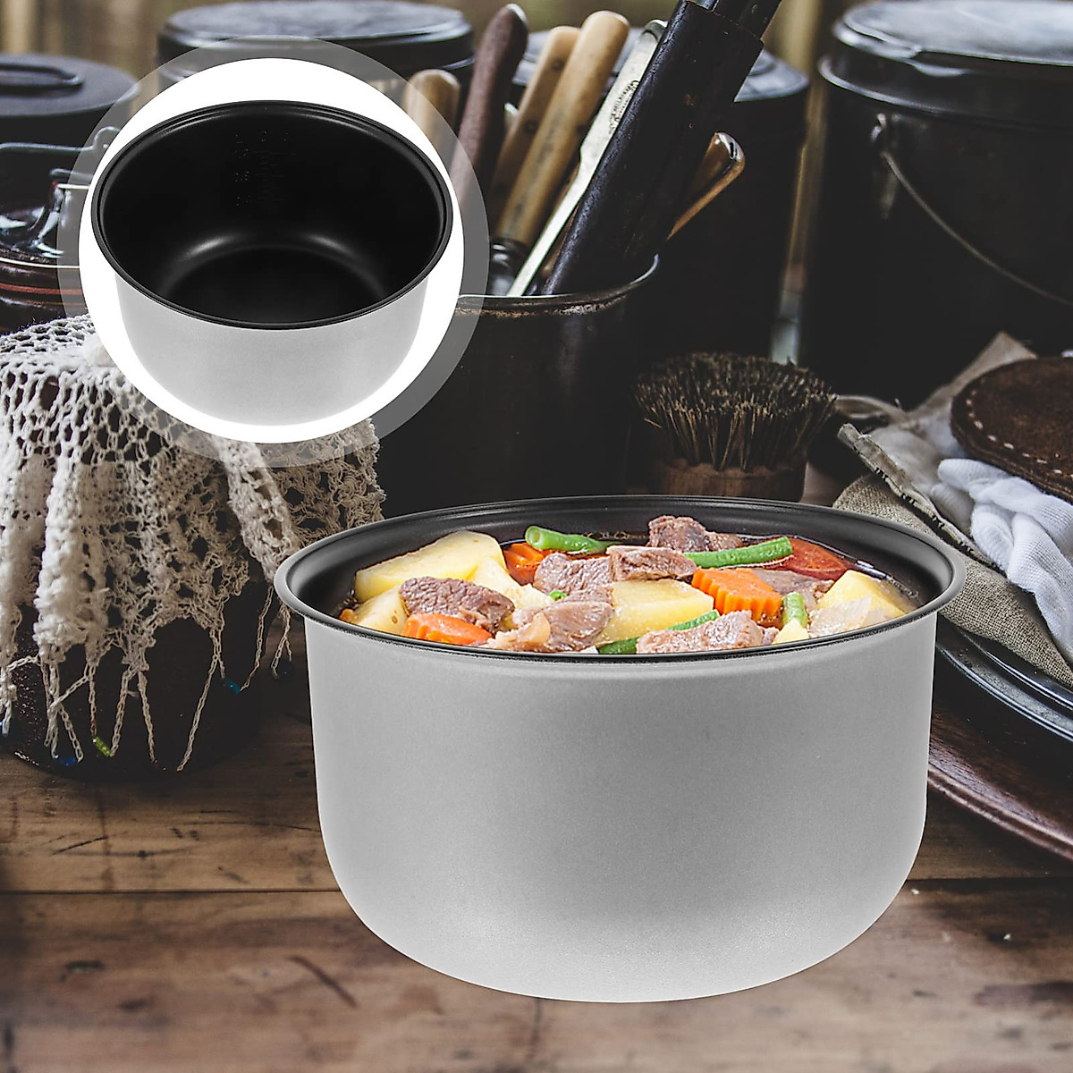 HANABASS Rice Cooker Inner Cooking Pot Daily Use Rice Cooker Liner Reusable Rice Cooker Inner Pot