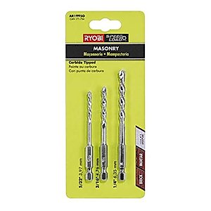 Ryobi SpeedLoad+ Masonry Bit Set (3-Piece)