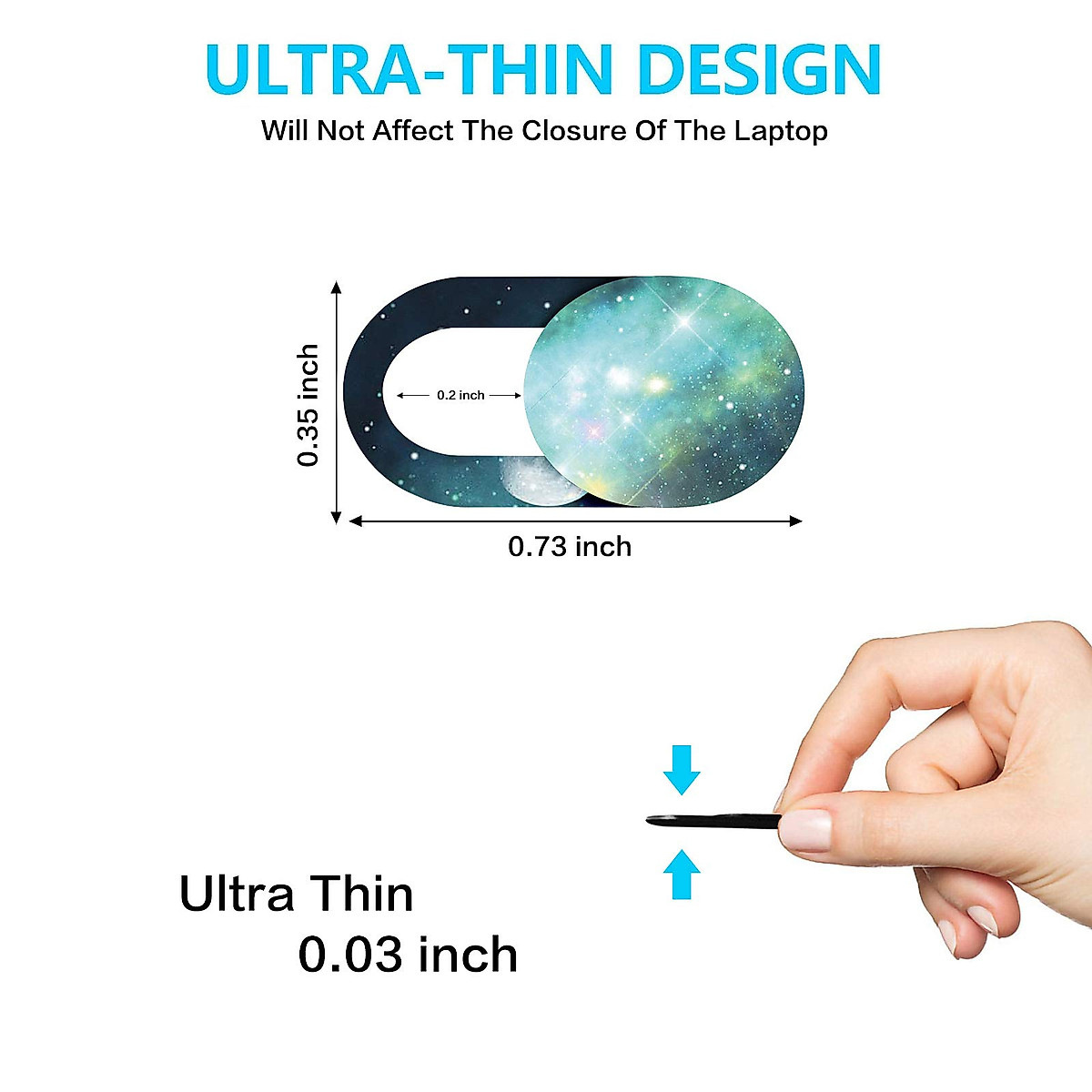 MEGREZ Webcam Cover Camera Cover Slide, Ultra Thin Laptop Privacy Protection Camera Cover Slide 3 Pack,Compatible with MacBook Pro/Air Laptop, Computer, Smartphone, Tablets, Green Space