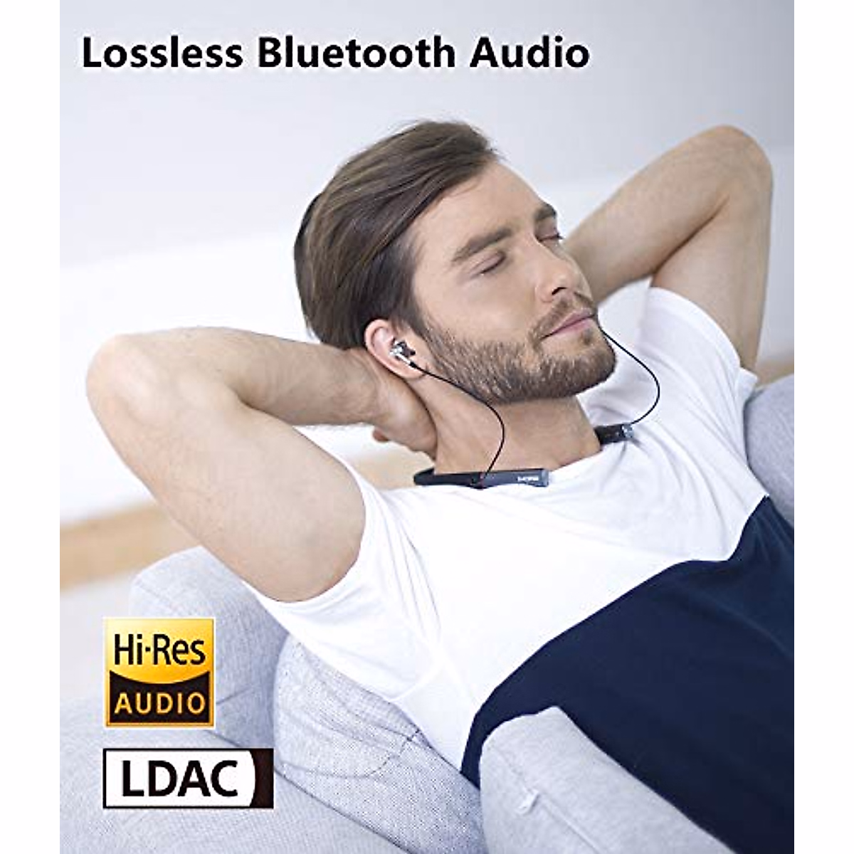 1MORE Wireless Earbuds Triple Driver Bluetooth Neckband Earphones with Hi-Res LDAC Wireless Sound Quality,Fast Charging,7-Hour Playtime,Environmental Noise Isolation