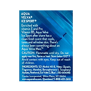 Aqua Velva Ice Sport Cooling After Shave 3.50 Ounce (Value Pack of 6)