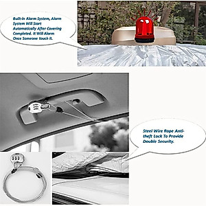 Solar Fully Automatic Car Cover, Sunproof Sun Shade Canopy Universal Movable Carport, uick and Convenient to Protect Your Car, Fit for Sedan, SUV, MPV,Gold-SUV