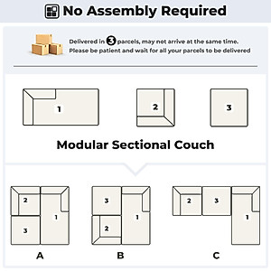 CAODOC Modular Sectional Sofa Bed,79"x 69" No Assembly Required Lounge Chaise Chair,Cloud Plush Modern Sleeper Loveseat for Living Room Bedroom(Right Facing Chaise,Black)