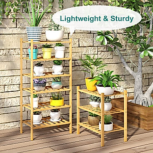 viewcare Small Shoe Rack, 6-Tier Shoe Rack for Entryway, Bamboo Wood Shoe Rack for Closet & Hallway, Long 17.2IN | Beautiful | Functional | Sturdy | Durable
