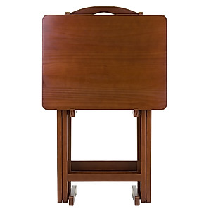 Winsome Wood Alex 5-Piece Snack Table Set, Walnut Finish