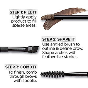 L'Oreal Paris Unbelieva-Brow Longwear Waterproof Tinted Brow Gel, Smudge-resistant, Transfer- Proof, Quick Drying, Easy and quick application with precise brush, Brunette, 0.15 fl. oz.
