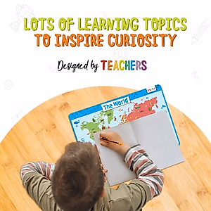 merka Kids Placemat Kids World Map Kids Placemats for Dining Table World Atlas Map Countries Continents and Oceans Non-Slip Reusable Placemats