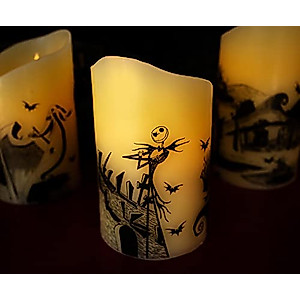 Disney Nightmare Before Christmas LED Flickering Flameless Candles | Set of 3
