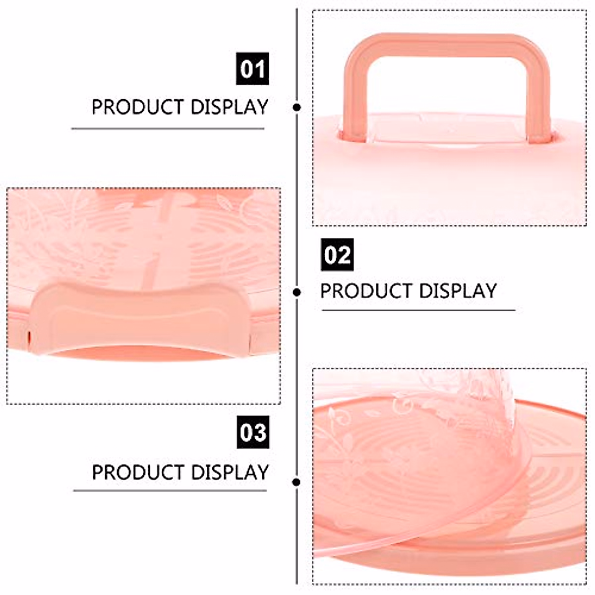 Operitacx Birthday Cake Carrier Locking Cake Container Cake Stand Portable Cheesecake Carrier Pastry Tray Macaron Bread Box Cake Storage Holder Keeper for Dessert Cake