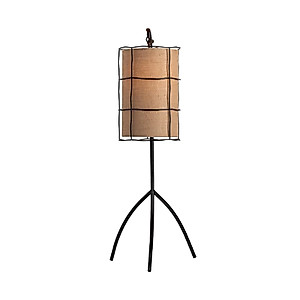 Crestview Collection Miller Metal Table Lamp in Black