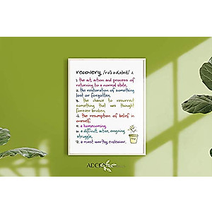 Sober - Sobriety Gifts for Women and Men - Alcoholism Recovery - Quotes Wall Decor - Alcohol and Drug Abuse Get Well Encouragement Gift - Recovery Poster - 8x10 Art Print - UNFRAMED