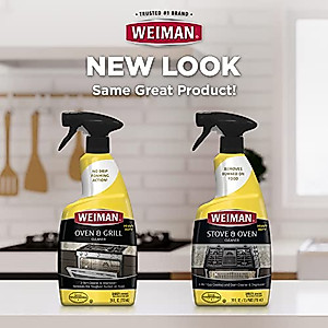 Weiman Heavy Duty Stove and Oven Cleaner and Degreaser for Glass, Ceramic Cooktops, BBQ grill grates - 2 Pack, 24 Oz