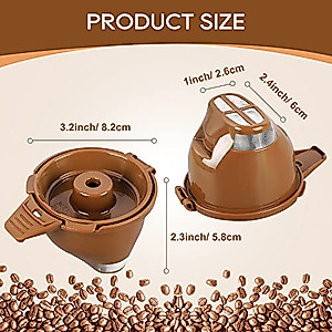 KEEPOW Reusable Single Serve Coffee Filter Coffee Brew Basket for Hamilton Beach FlexBrew Coffee Maker Models 49974 49975 49976 49979 49950 49966 49957 49954 49947 49940 Filter Part, 2 Pack, Brown