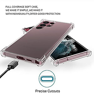 Osophter Samsung Galaxy S23 Ultra Clear Case - TPU Shock-Absorption, Reinforced Corners for Girls & Boys