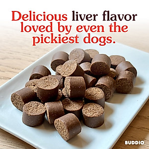 BUDDIO Advanced Hip & Joint Dog Supplement – High-Potency Glucosamine, Fish Oil, Vitamin E, Manganese – Tasty Chicken Liver Flavored Soft Chews, 90 Count – Vet Recommended for Enhanced Mobility